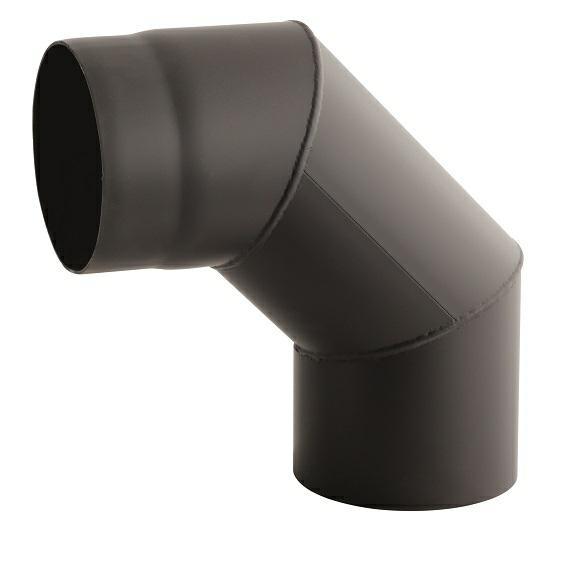 Kolano stałe 45°/90° spalinowe czarne 2 mm DARCO